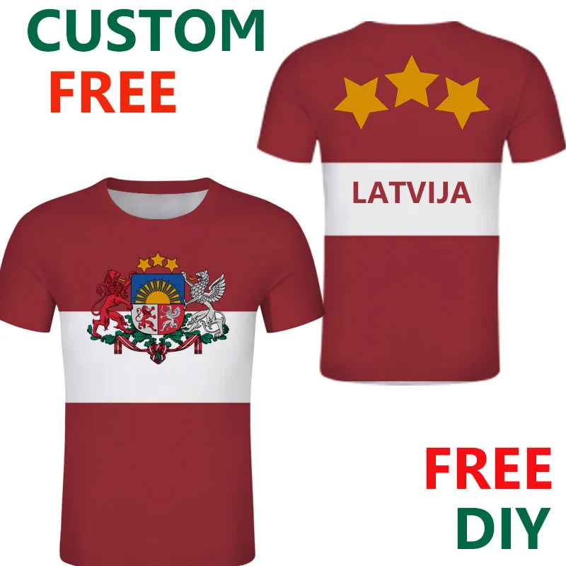 LATVIA-male-youth-t-shirt-diy-free-custom-student-lva-boy-t-shirt ...