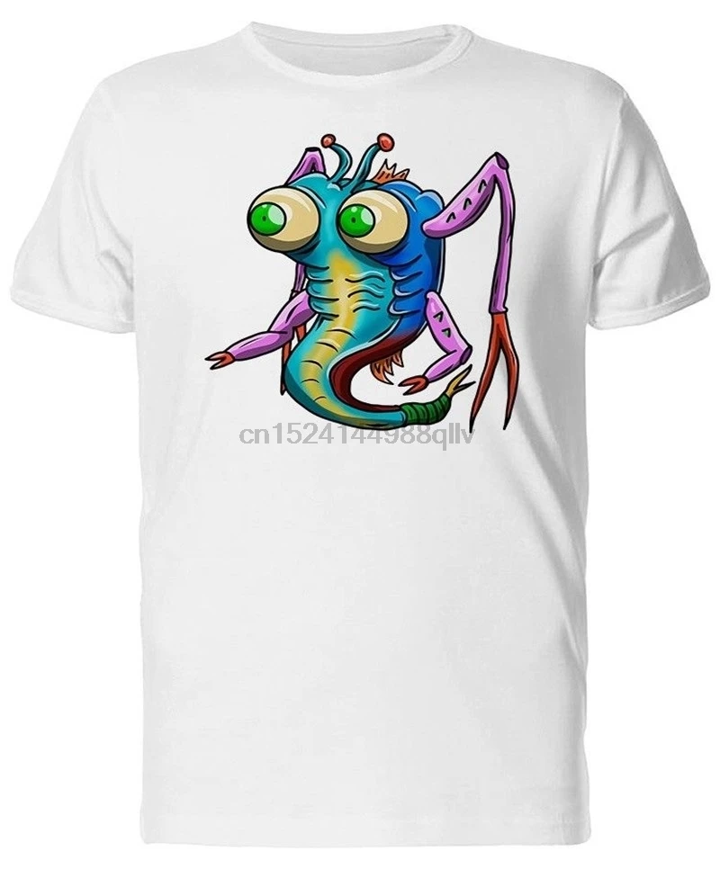 Scary Blue Mouthless Alien Men's Print Tee|T-Shirts| - AliExpress