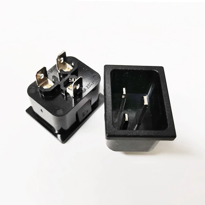 NCHTEK 10A 250V IEC 320 C20 3Pin Male AC Power Panel Mount Plug ...