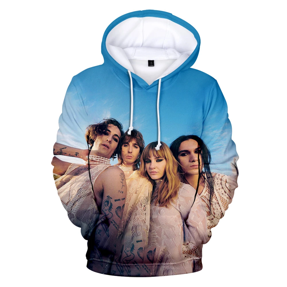 Maneskin 3D Hoodies Sweatshirts Heavy Metal Rock Band Hoodie Sportswear ...