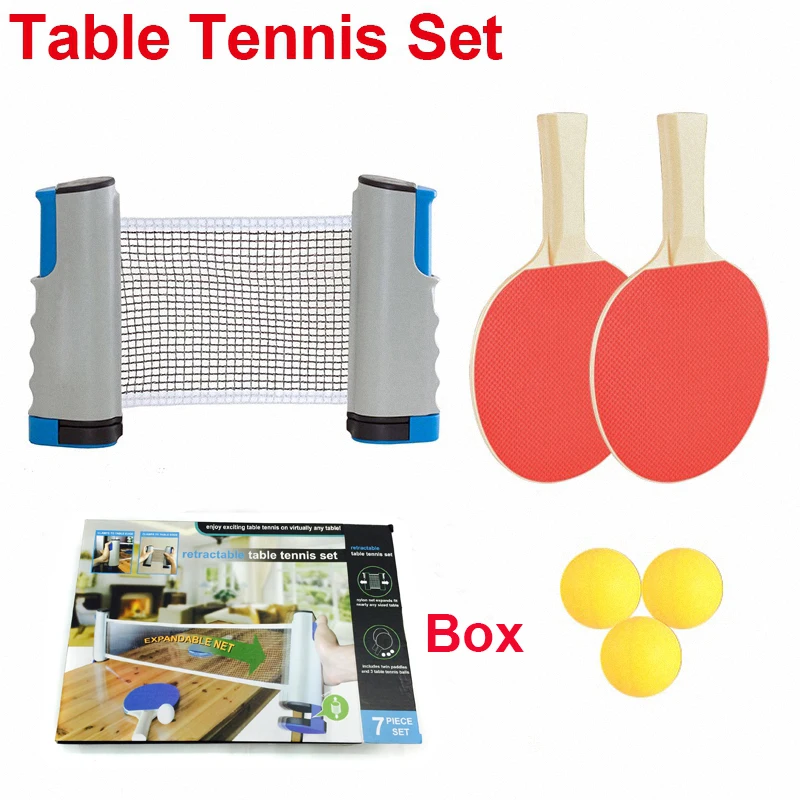 Ping Pong Set Ping Pong Ball 1.7m Table Net Table Tennis Racket Paddles ...
