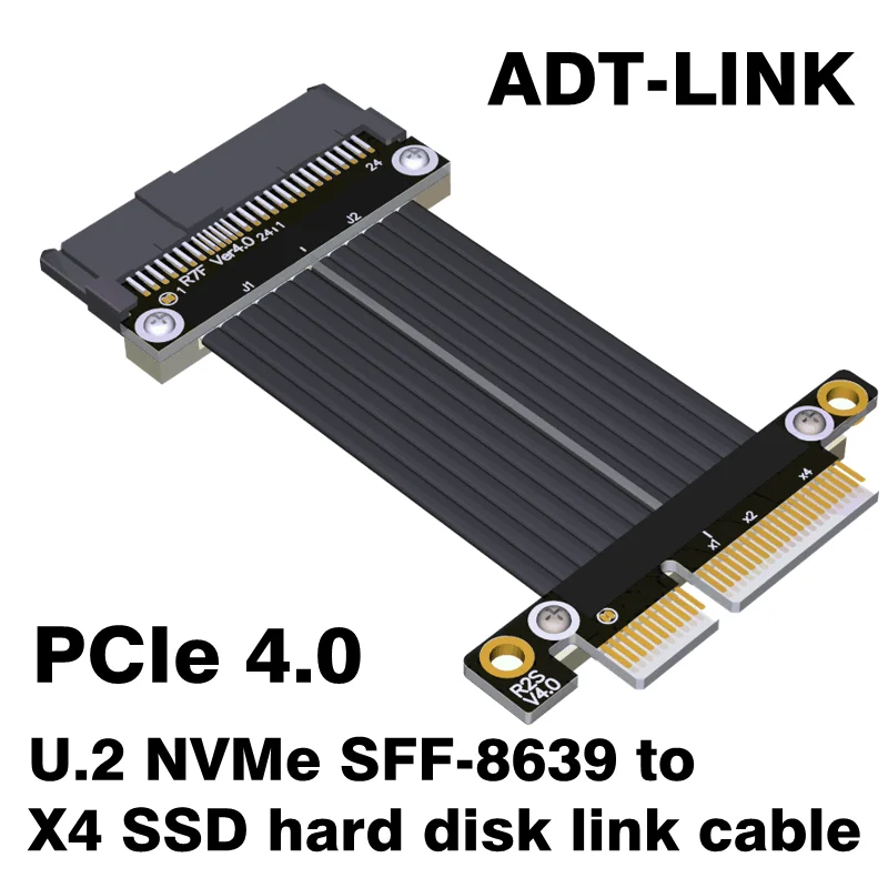 PCIe 4.0 ADT Link U.2 인터페이스 U2 PCI E 4.0 X4 SFF 8639 NVMe Pcie 확장 데이터 전송 케이블|컴퓨터 케이블 & 커넥터 ...