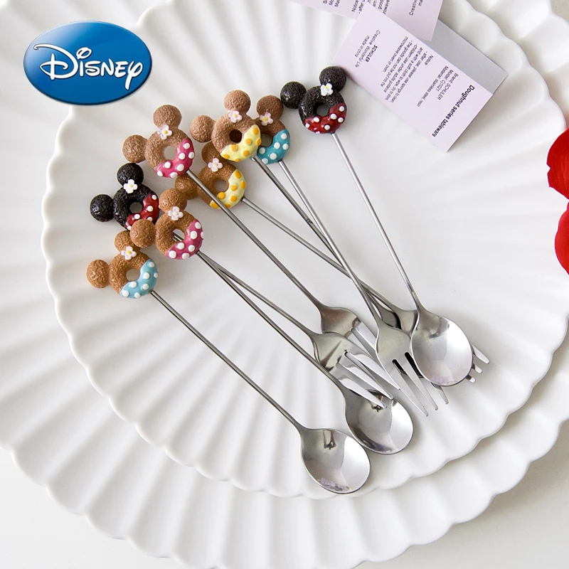 Disney Mickey Mouse Minnie Stainless Steel Fork Spoon Ice Cream Spoon ...