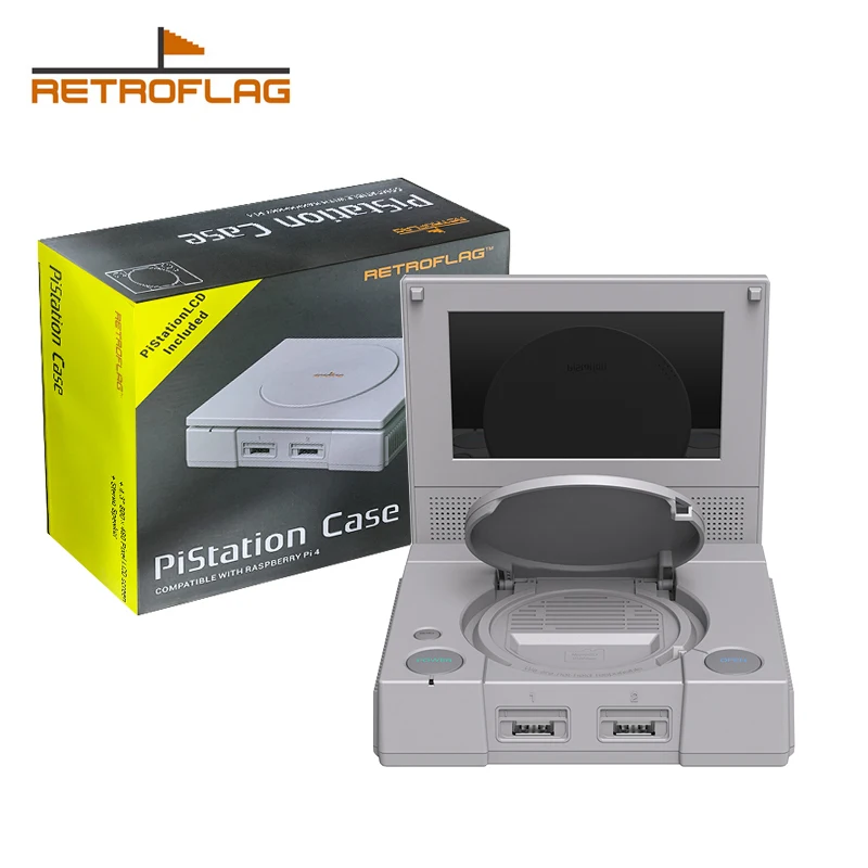 Retroflag Pistation Case Lcd Screen Inclded For Raspberry Pi 4 Modelb ...