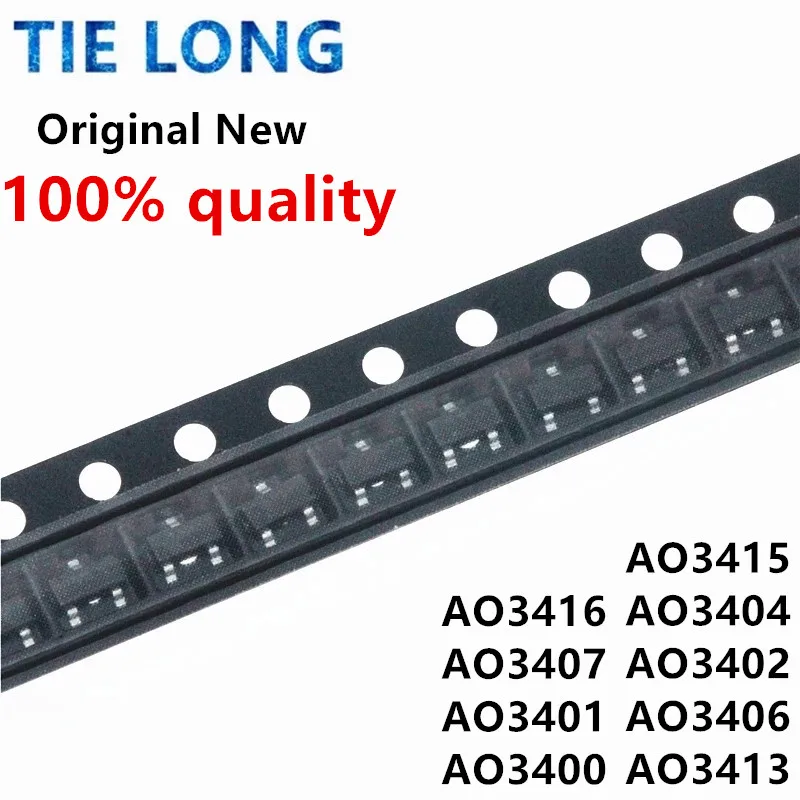 50pcs-AO3407-SOT23-3-AO3400-AO3401-AO3402-AO3404-AO3406-A09T-A19T-A29T ...
