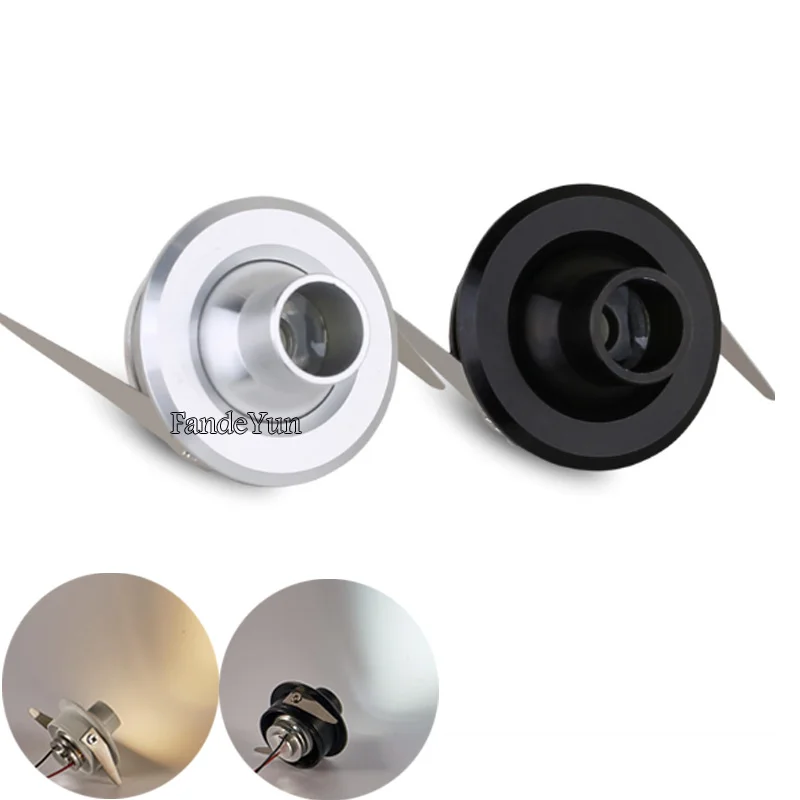 Dimmable 1W 3W Led cabinet mini spot light 110V 220v downlight 12v dc ...