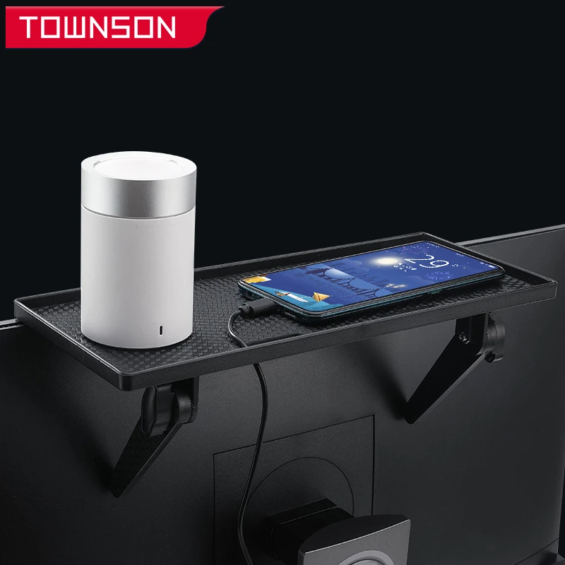 Screen Top Shelf Screen Caddy Tv Shelf Home Office Storage Rack Shelf ...