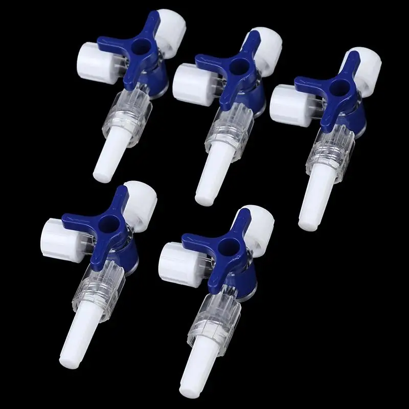 5Pcs Plastic Three Way Stop Cock For Clinical Hospital Luer Lock ...