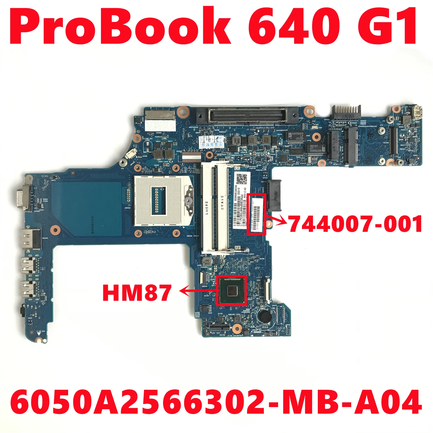 744007-001 744007-501 744007-601 Mainboard For HP ProBook 640 G1 Laptop Motherboard 6050A2566302 ...