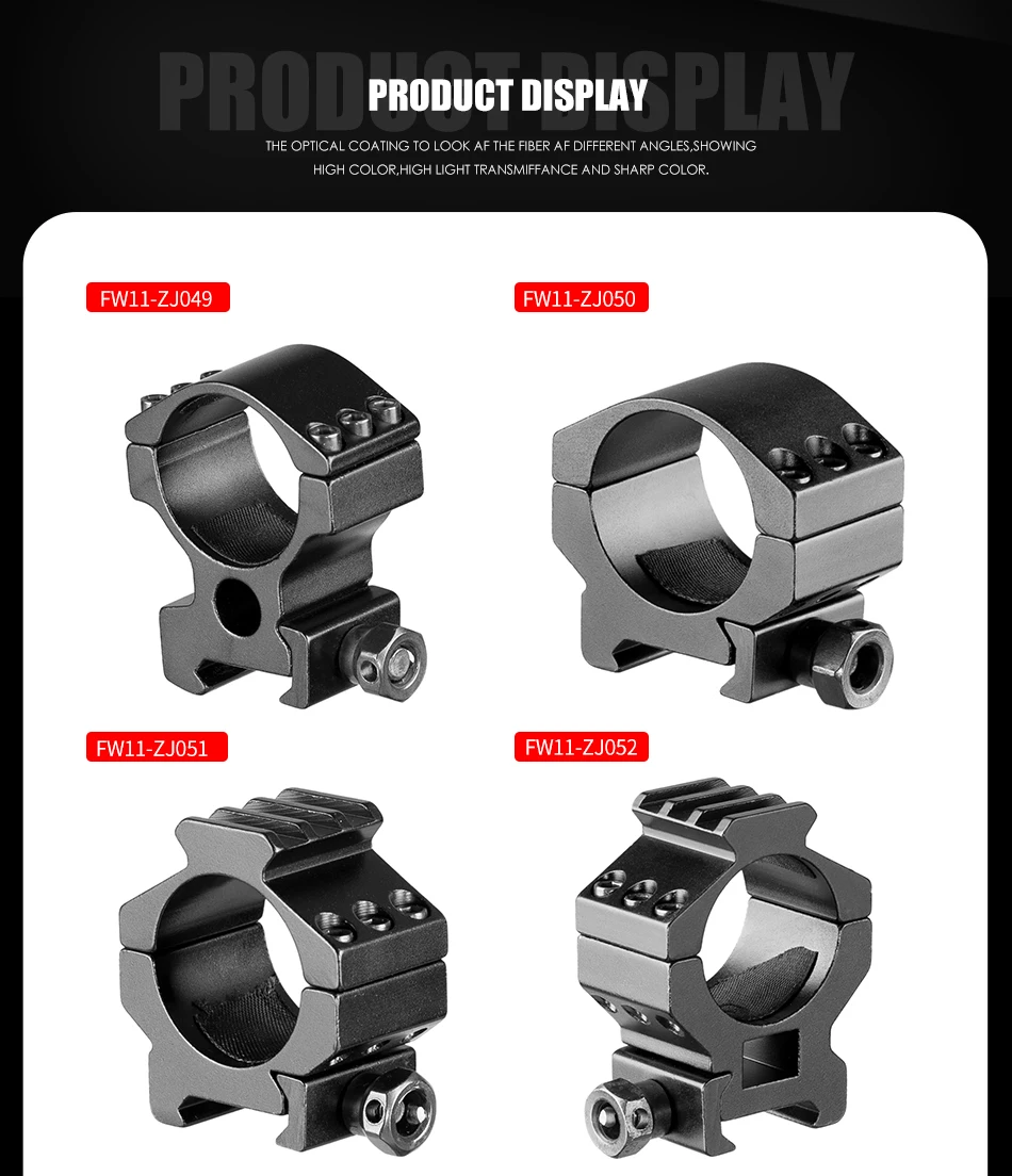 Scope Mount 30mm Ring Heavy Duty Low Profile 6 Bolts 20mm Weaver ...