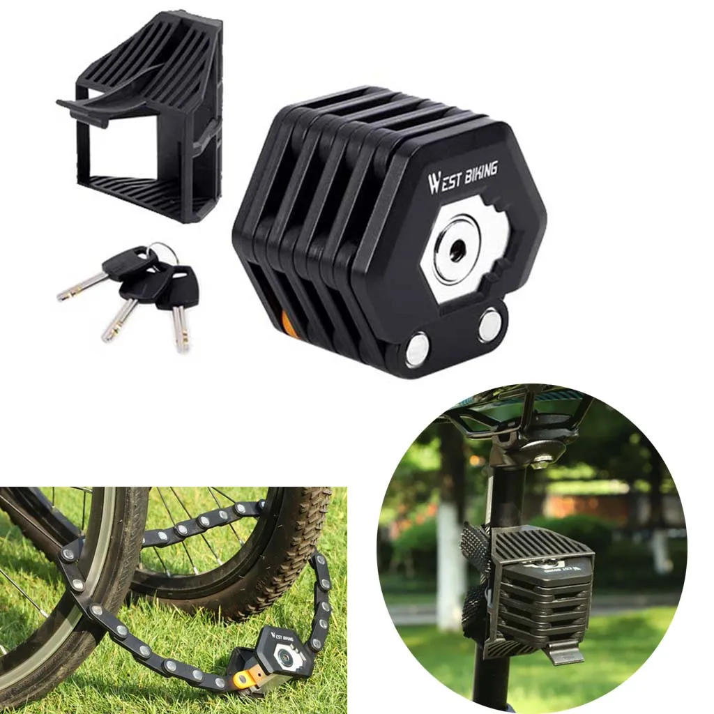 Bike-Folding-Lock-Hamburg-Anti-Theft-Hardened-Steel-Cable-Chain-Lock-w ...