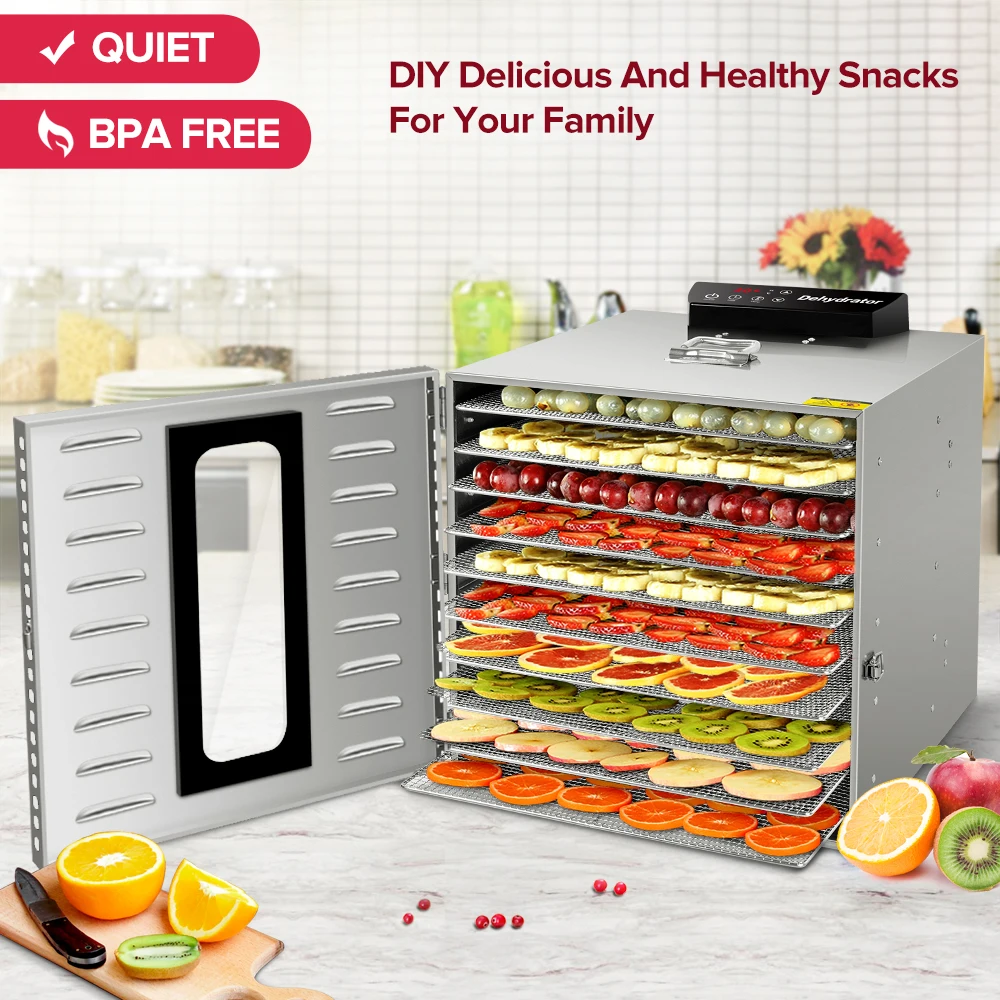 KWASYO 10 Trays Food Dehydrator Fruit Drying Machine Dryer For ...