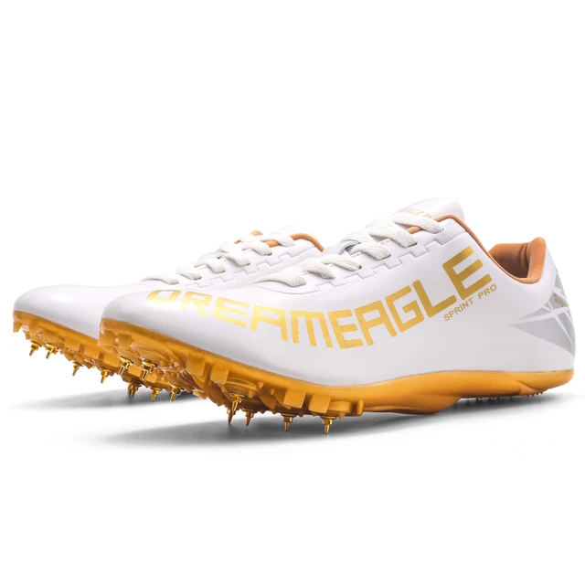 Gold & White Dream Eagle Sprint Track Spikes | TrackSpikes® Official Store