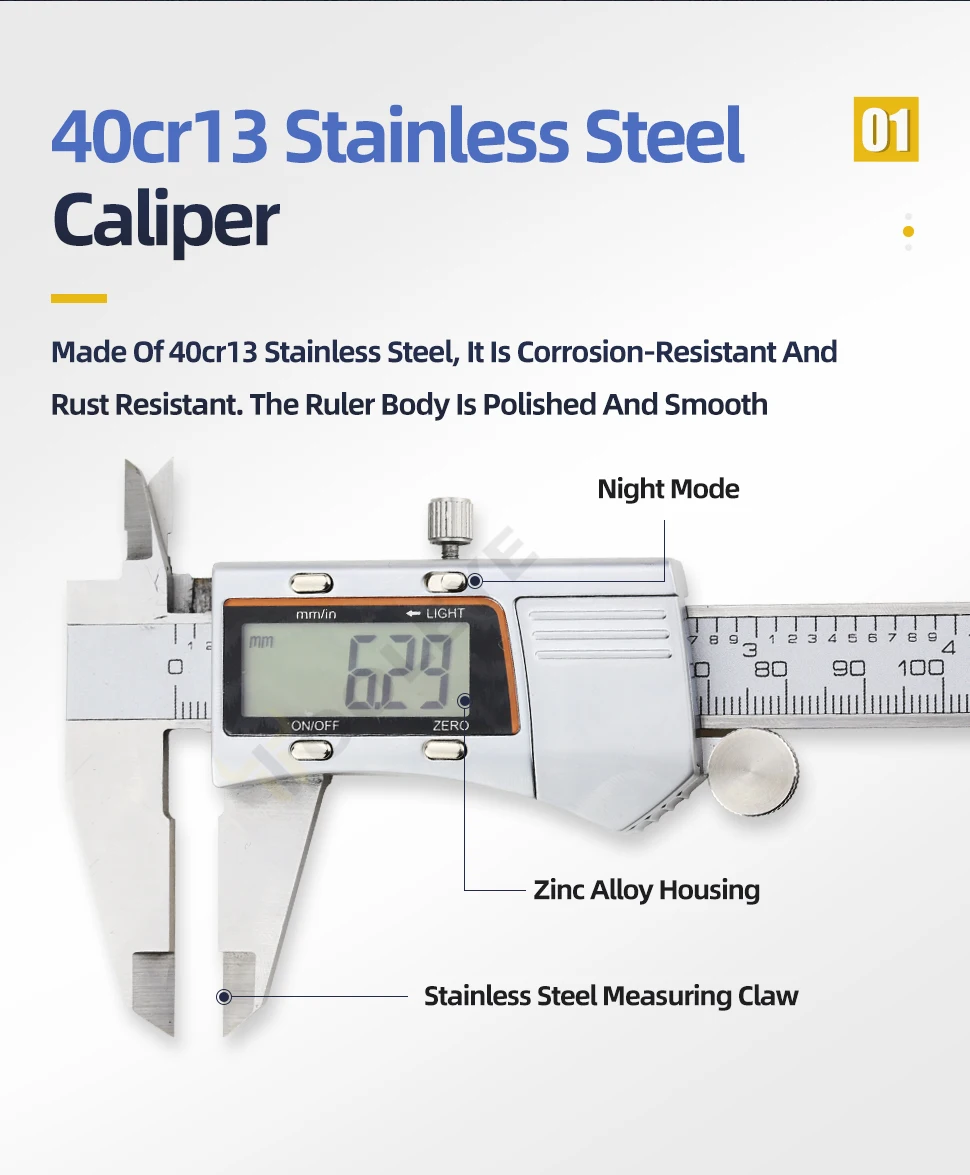 Generic Light Caliper With Night Light Display Digital Metal | Jumia ...