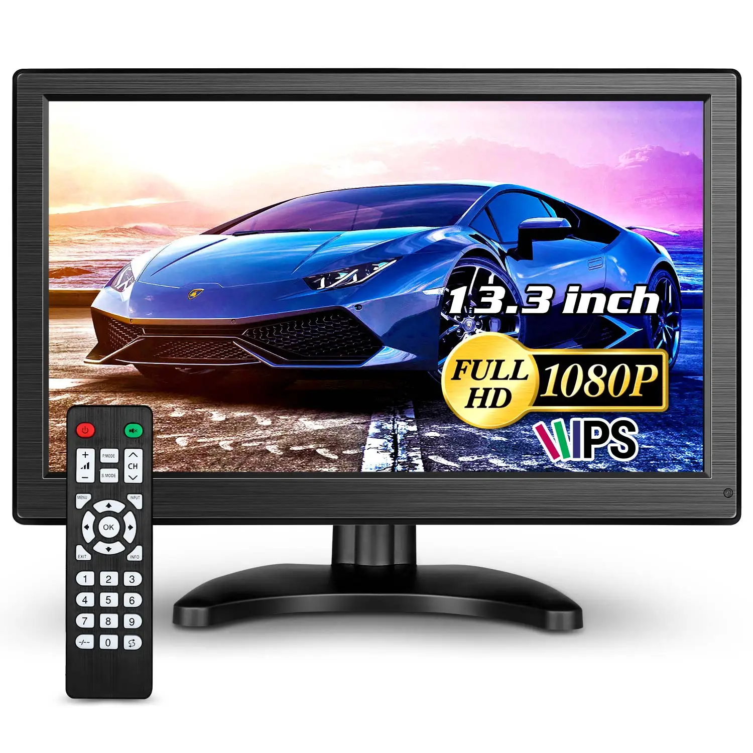 Eyoyo 13.3" HDMI Monitor IPS FHD 1920x1080 LCD Display Screen HDMI VGA ...