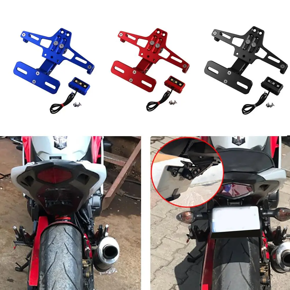 Universal-CNC-Motorcycle-Adjustable-License-Number-Plate-Frame-Holder ...