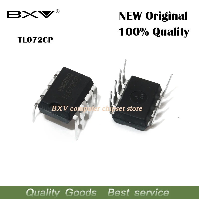 10pcs TL072CN TL072 TL072C TL072CP DIP-8 Operational Amplifiers - Op Amps Dual Low Noise JFET ...
