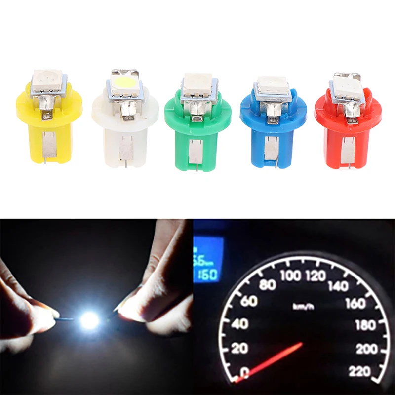 5pcs 5-color car T5 B8.5D Dashboard Light Highlight Indicator Light ...