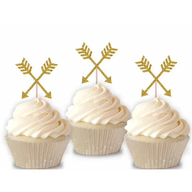 Topper-personalizado-do-queque-da-seta-do-brilho-toppers-do-queque-de ...