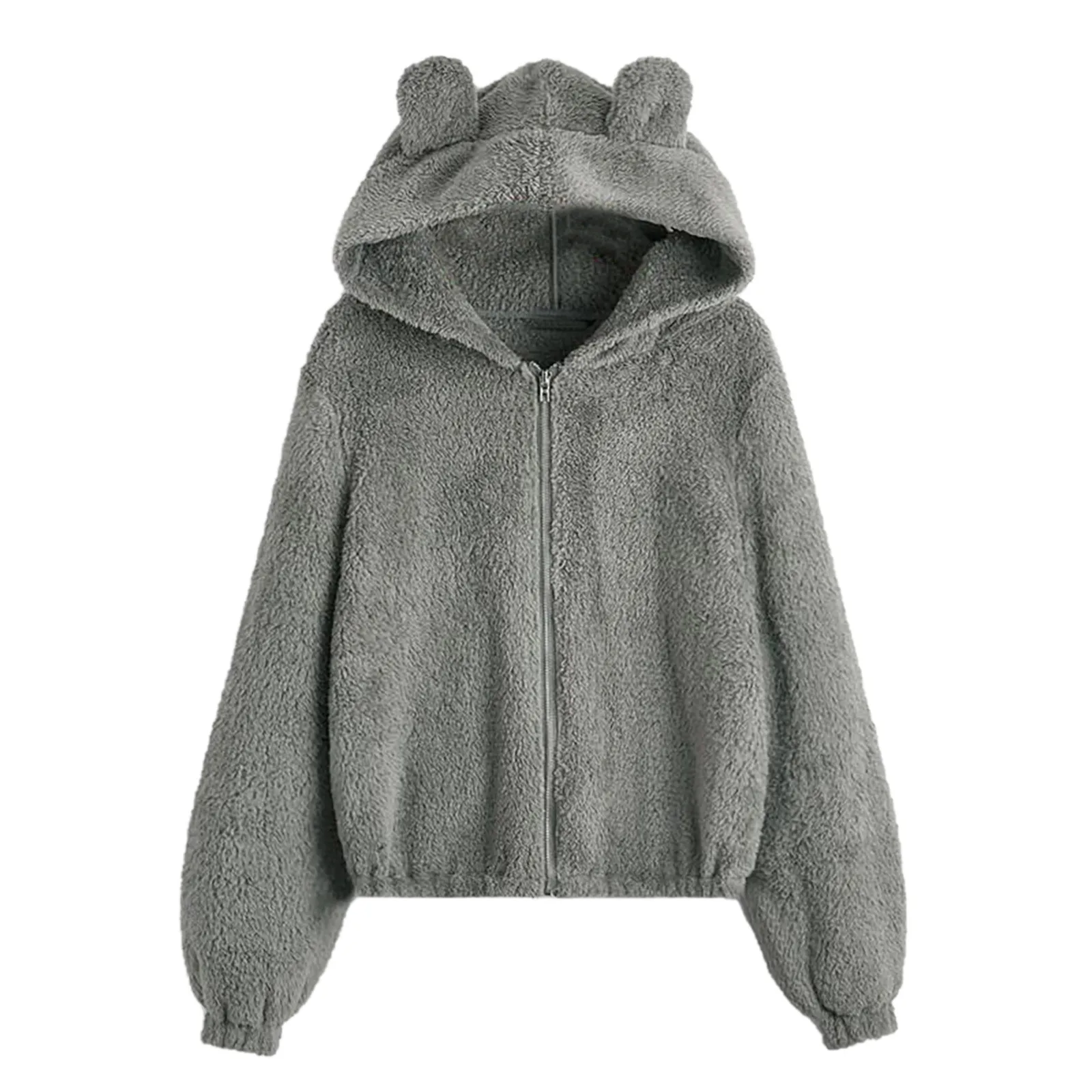 Sudadera con capucha mullida para mujer, sudadera kawaii, gorro con ...