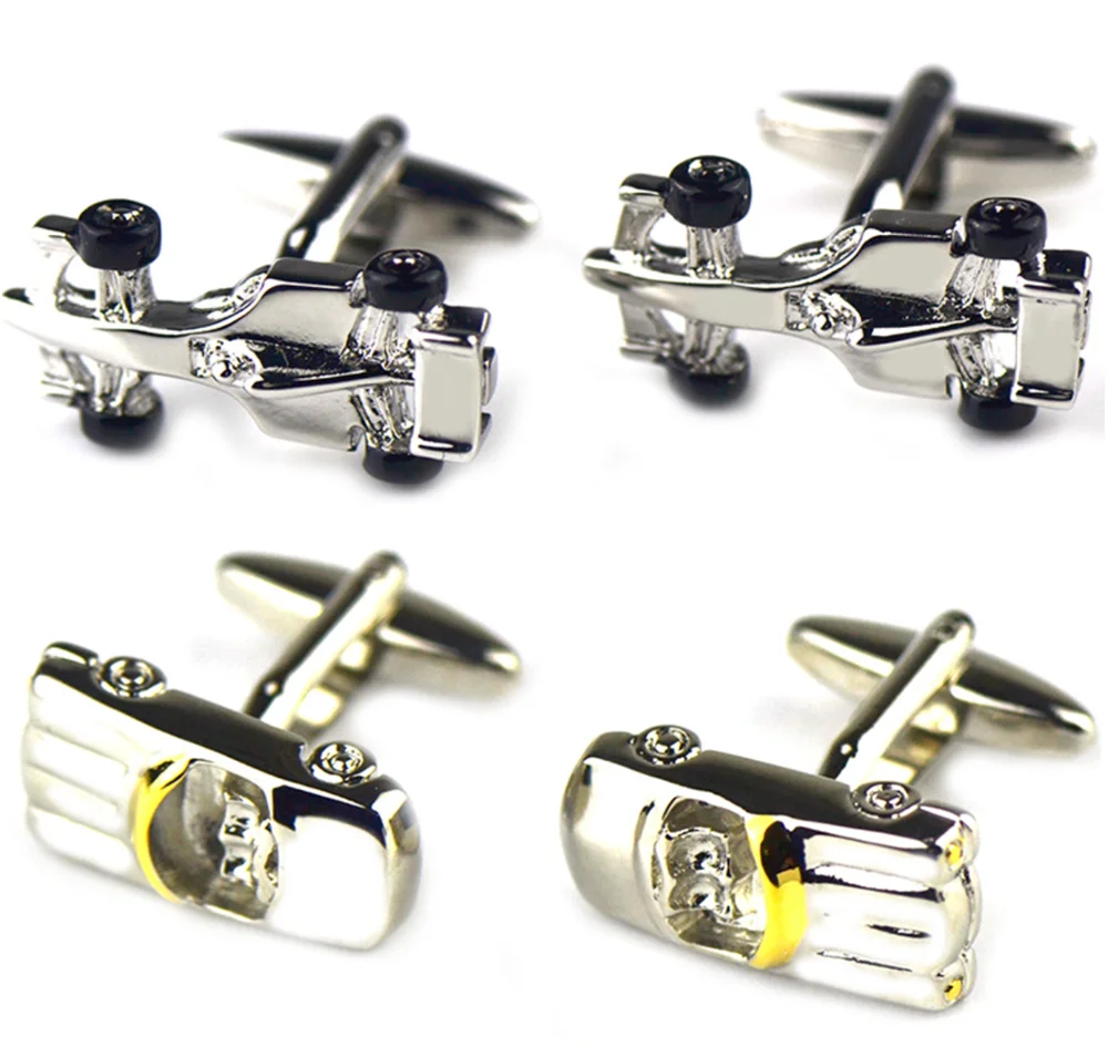 10pairs/lot Sport Car Cufflinks Copper Plating F 1 Racing Car Cuff Link ...