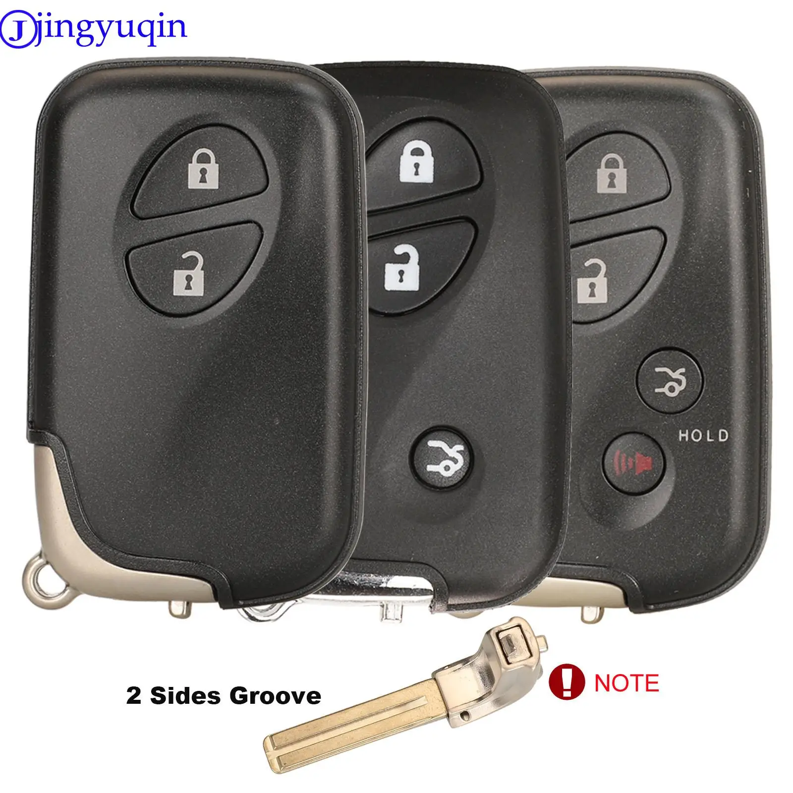 jingyuqin 2/3/4 Buttons Smart Remote Key Case Fob Keyless Entry Shell ...