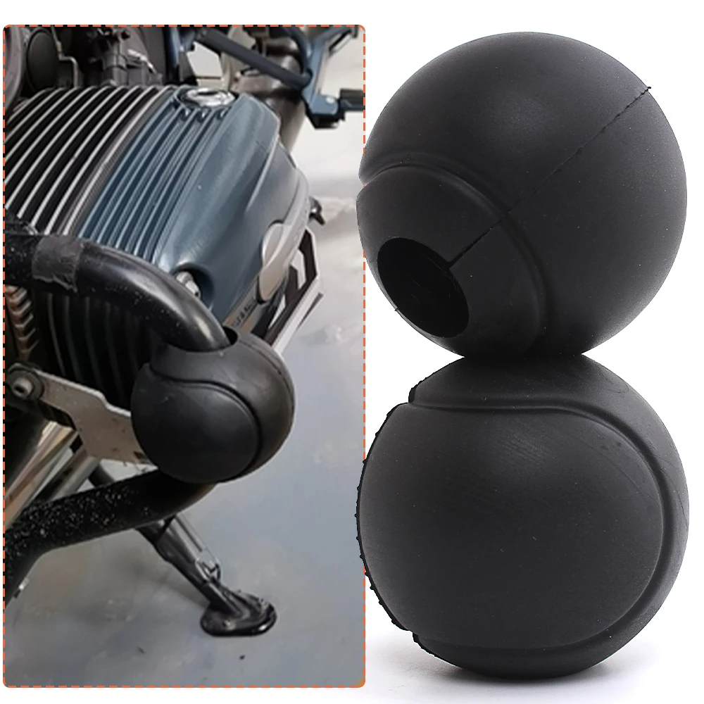 Universal Motorcycle Anti Fall Crash Bar Guard Ball Frame Slider Rubber ...