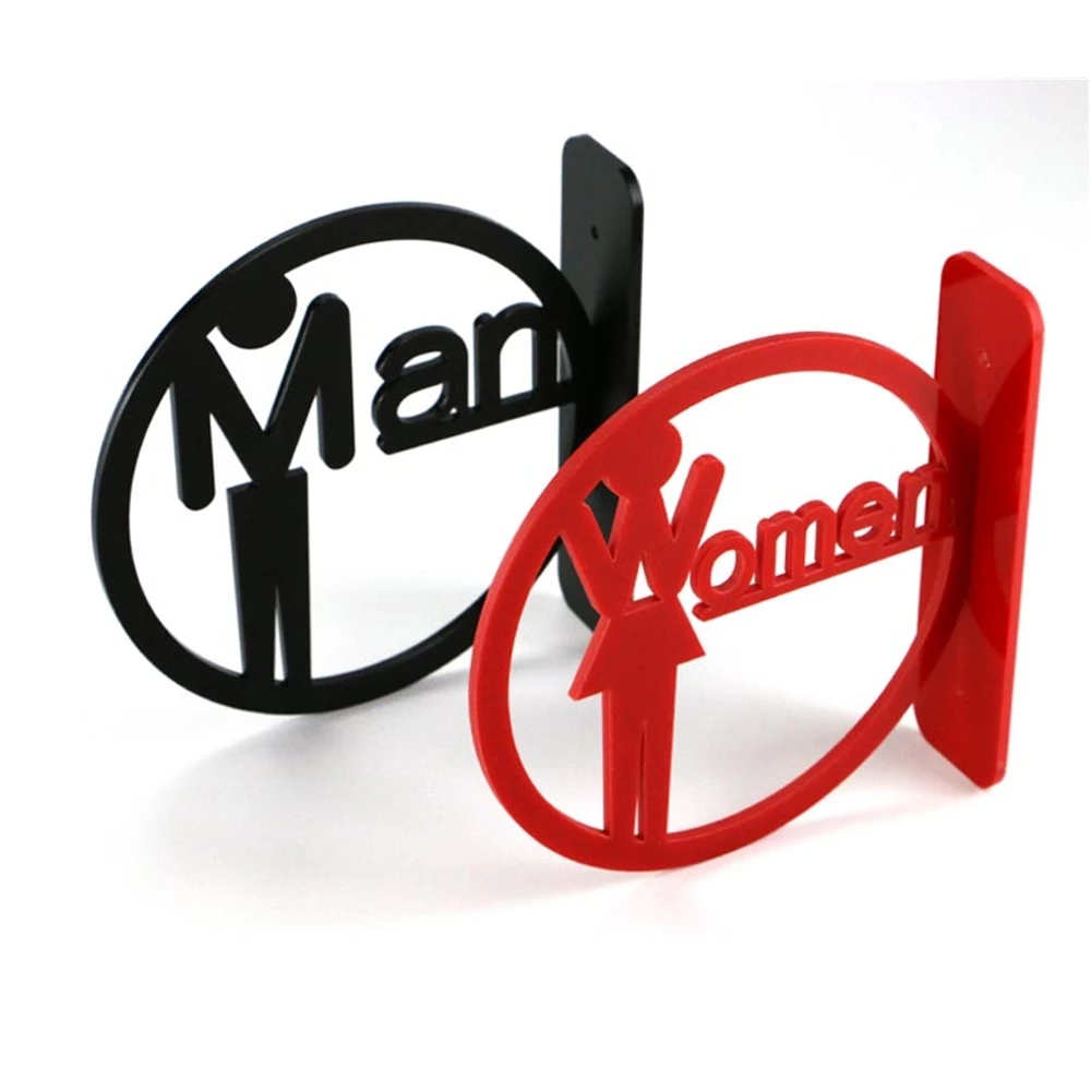 Acrylic-Carved-Wc-Sign-Wall-Mounted-Toilet-Signage-Plate-Wall-Guided ...