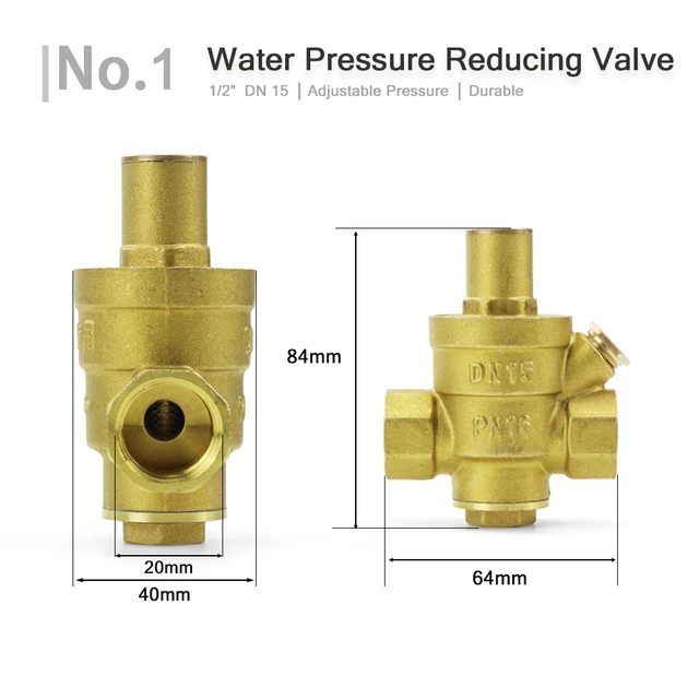 Hose Pressure Increaser DN15 Brass Water Pressure Regulator With Gauge ...