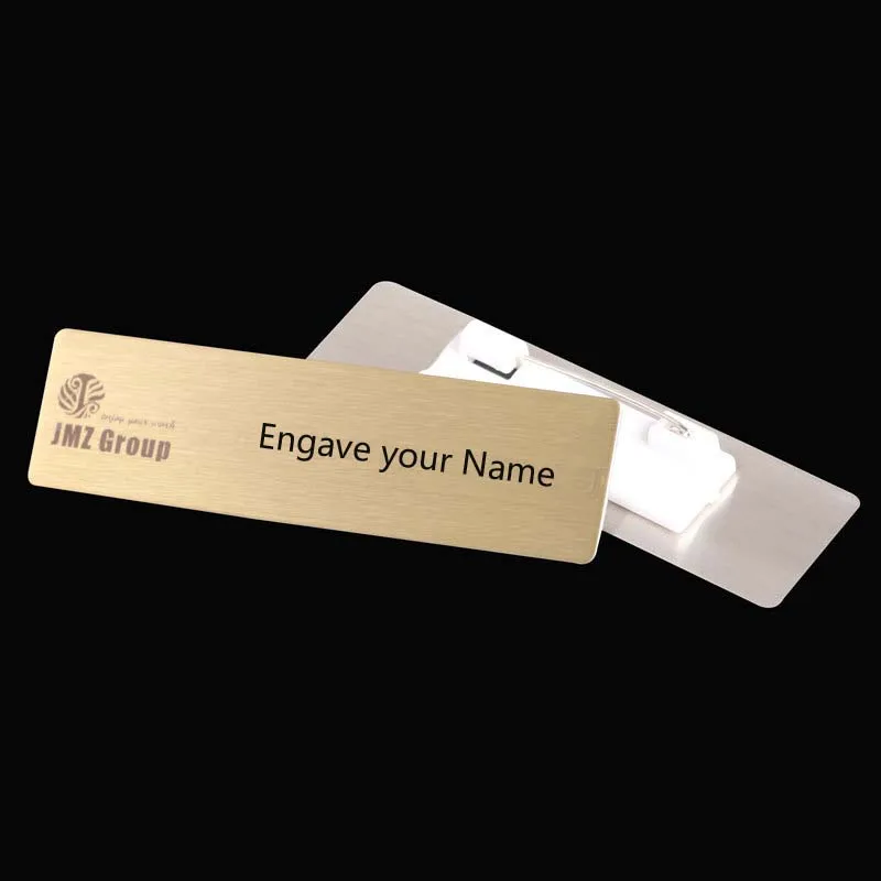 70*20MM Customizable Brooches Pin Personalized Engraved Your Text Logo ...