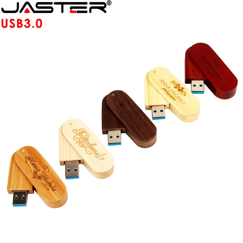 Jaster Usb 3.0 Rotatable Wooden Flash Pendrive Memory Stick Pen Drive ...