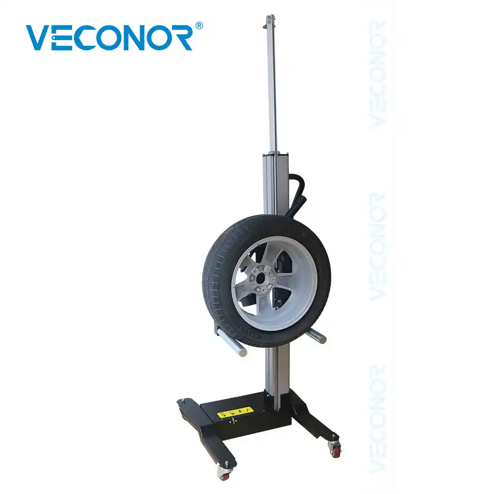 Pneumatic Mobile Wheel Lifter Air Tire Lifting Cart For Tire Storage ...