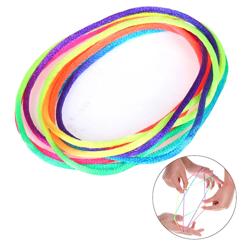 Rainbow Color Fumble Finger Thread Rope String Game Developmental ...
