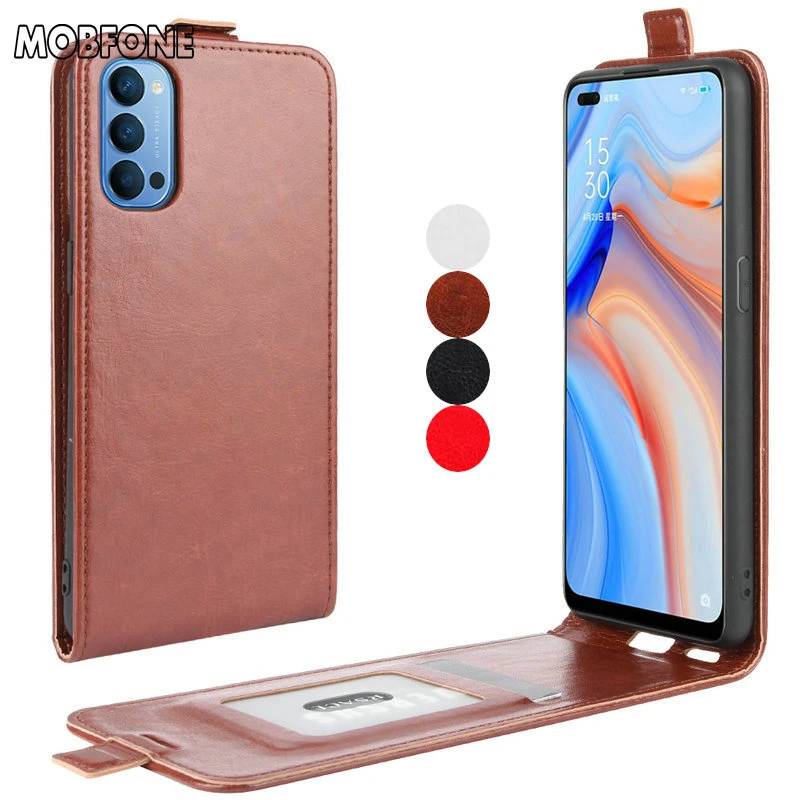 Oppo Reno 5 Pro 5g Leather Case Flip Vertical Cover For Oppo Reno 3 4 5 ...