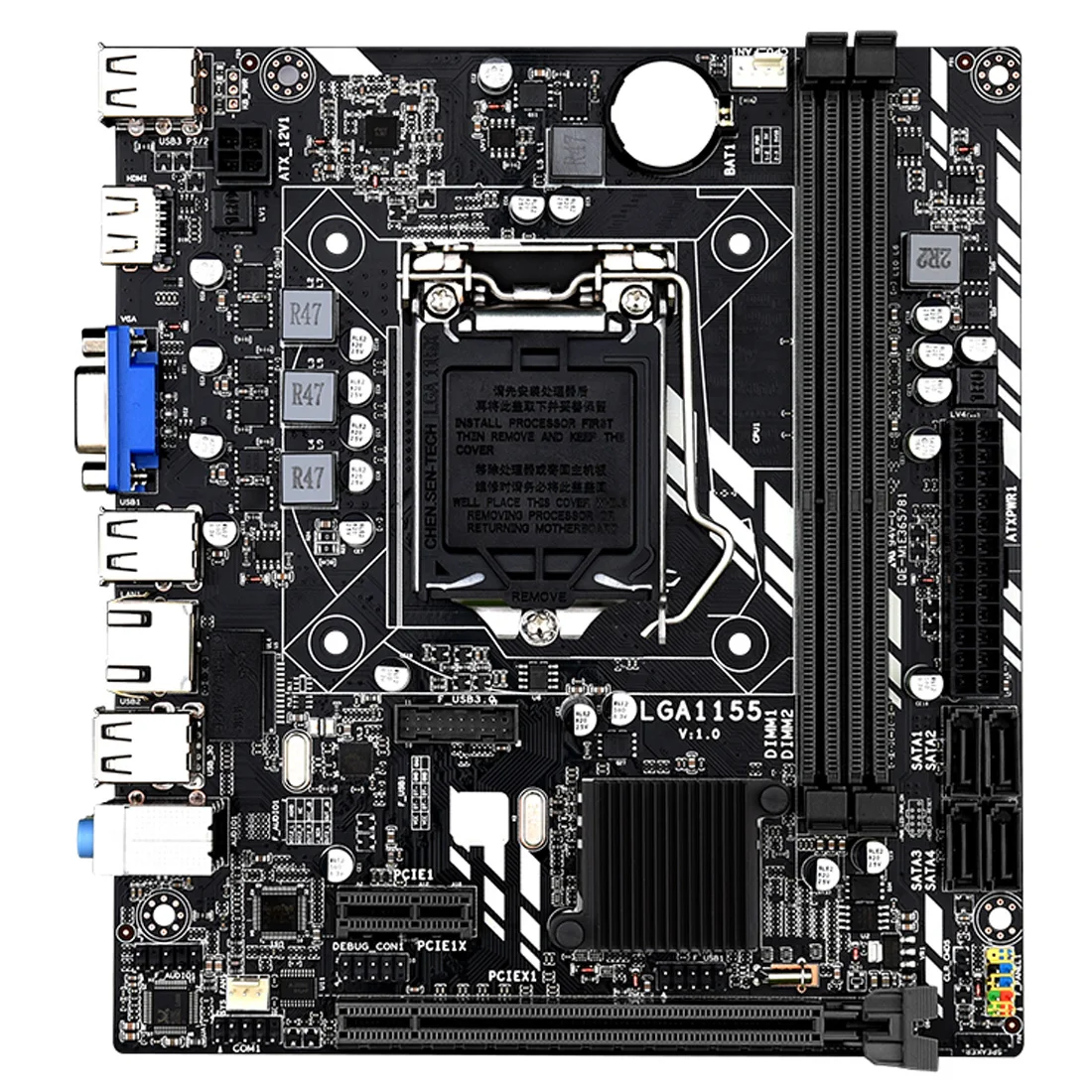 Jingsha H61m Desktop Motherboard Lga 1155 Processor Support Desktop With Ddr3x2 Memory Slots H61 ...