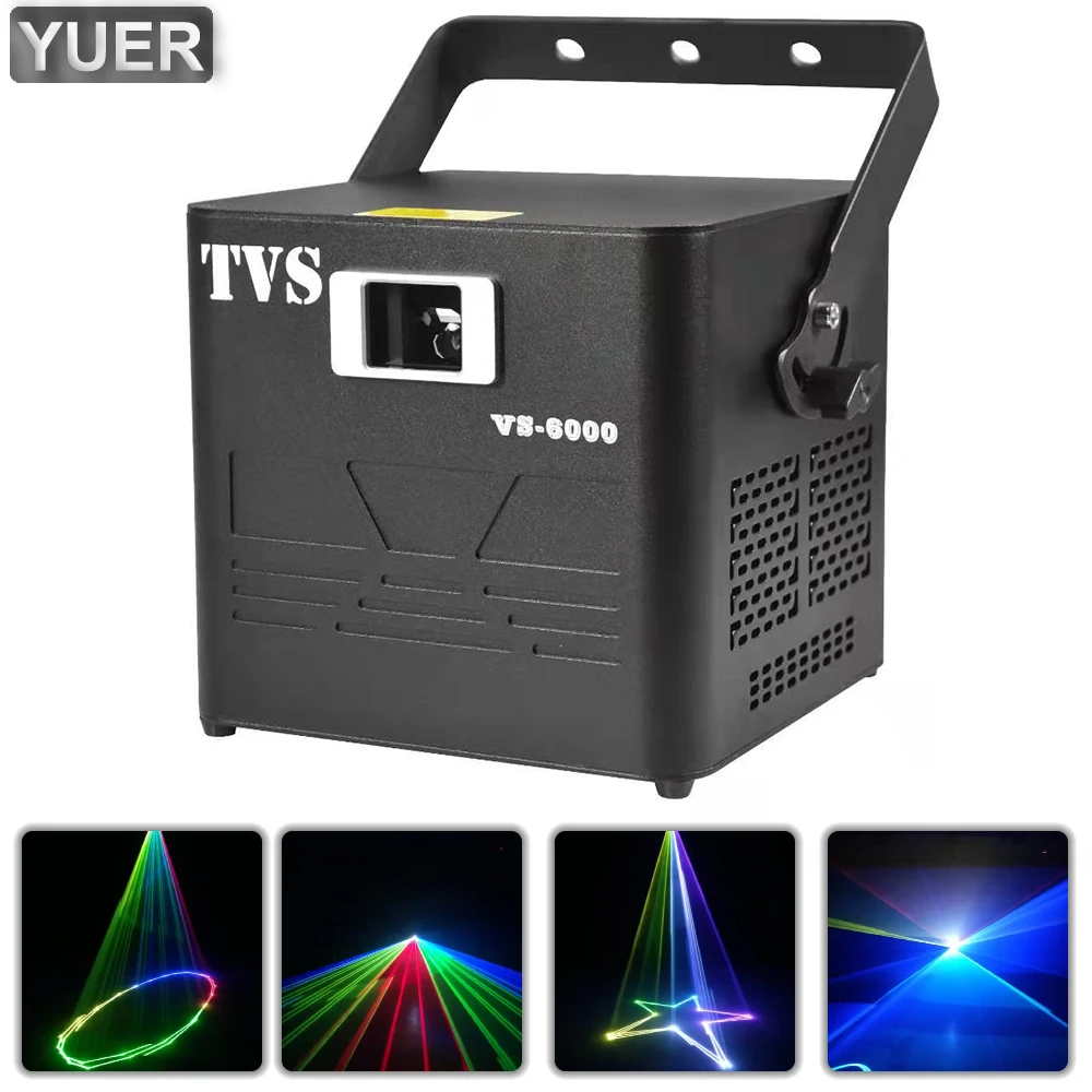 RGB 6W DMX512 Laser Scanner Projector Stage Lighting Effect Party Xmas ...
