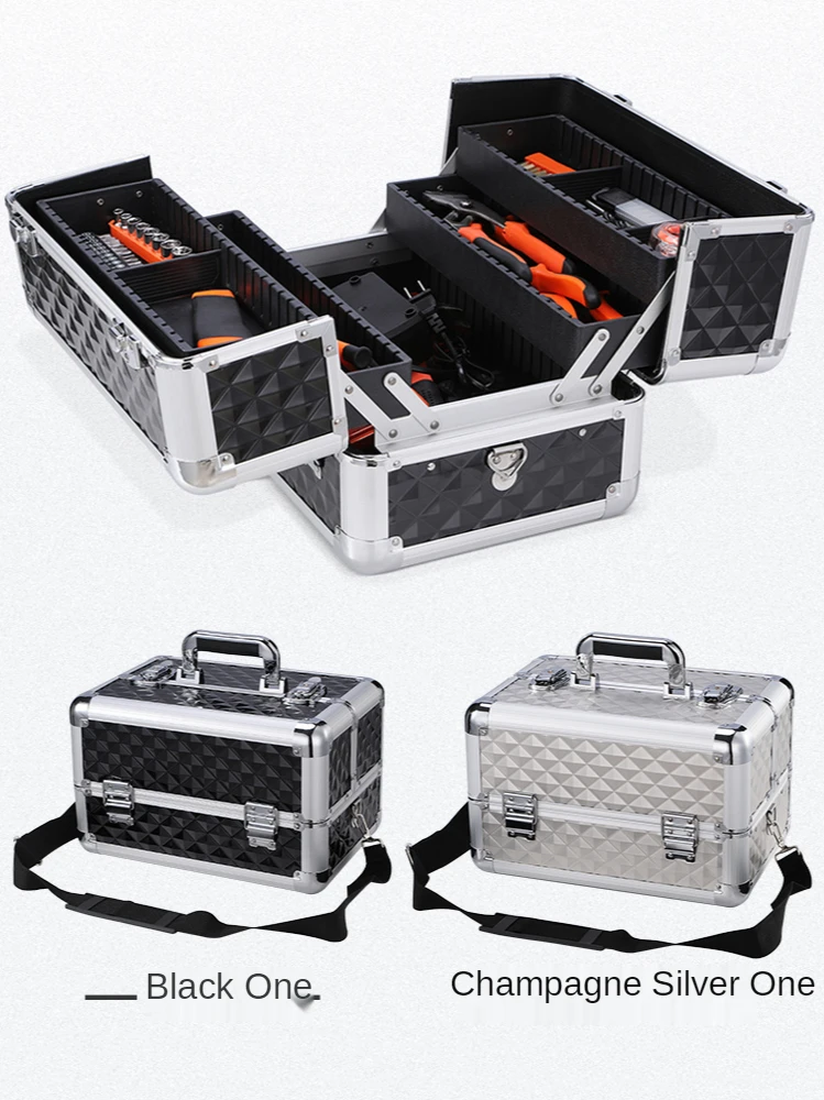 Household Portable Tool Box Electrician Multi-function Repair Storage ...