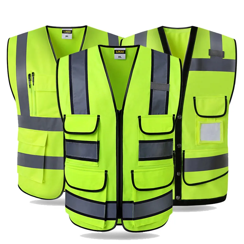 Chaleco-de-seguridad-de-alta-Vis-chaleco-amarillo-fluorescente-ropa-de-trabajo-para-trabajadores ...