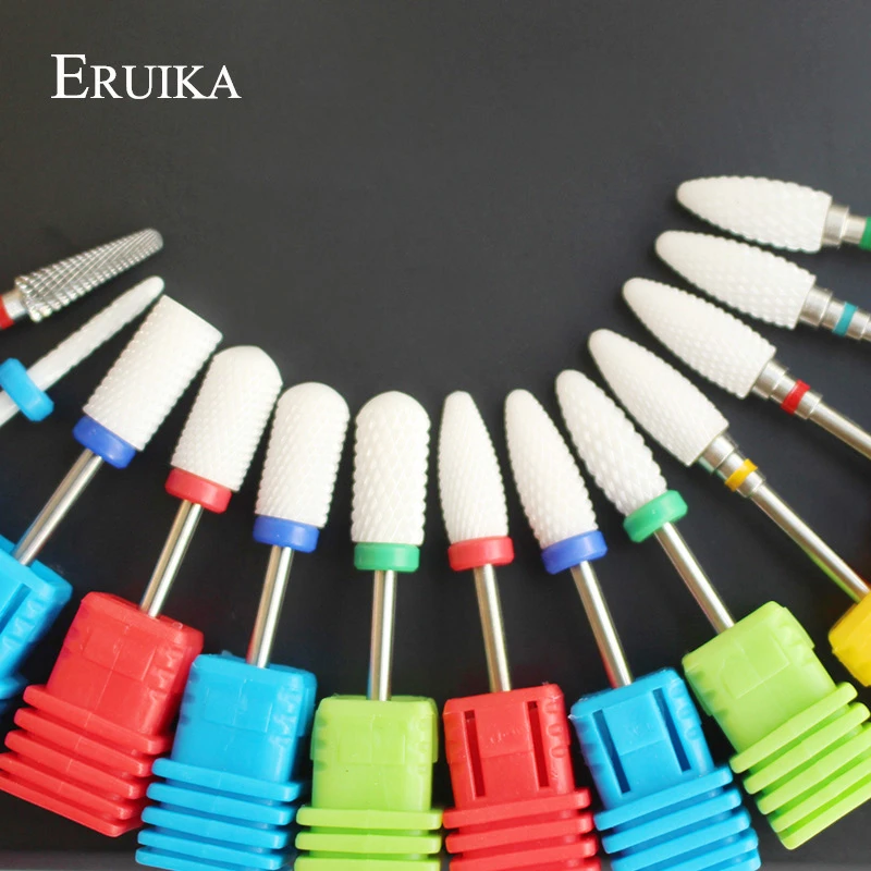 Eruika 13 Type Ceramic Nail Drill Bit Manicure Machine Accessories ...