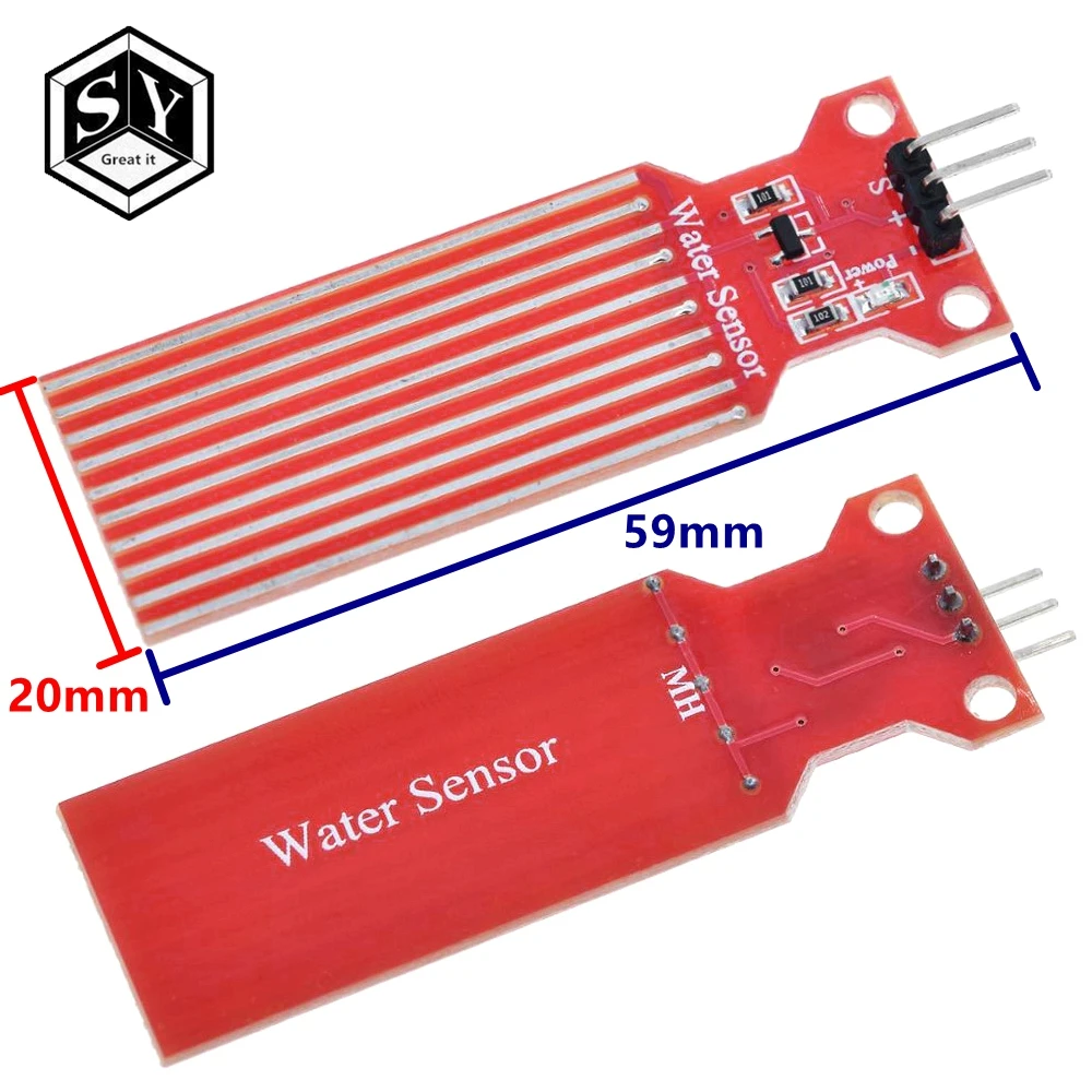1pcs Rain Water Level Sensor Water Droplet Detection Depth For Arduino Compatible With Uno Mega ...