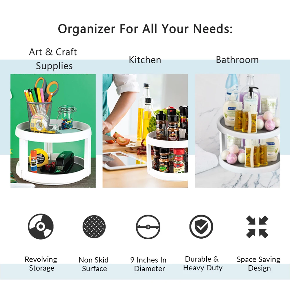 Other Home & Living - Kitchen Rotating Seasoning Holder Twin Turntable ...