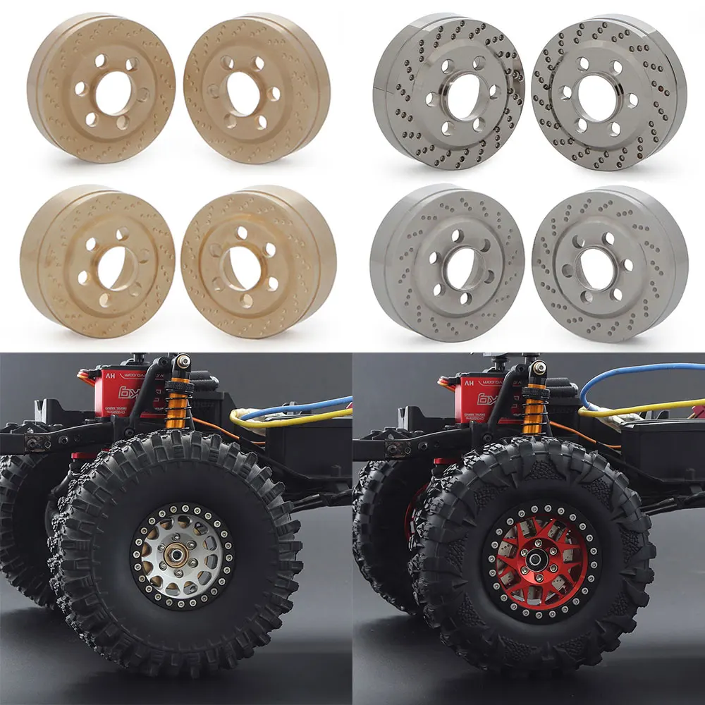 Anodized Brass Silver Brake Disc | Brass Weights Axial Crawler 1/10 ...