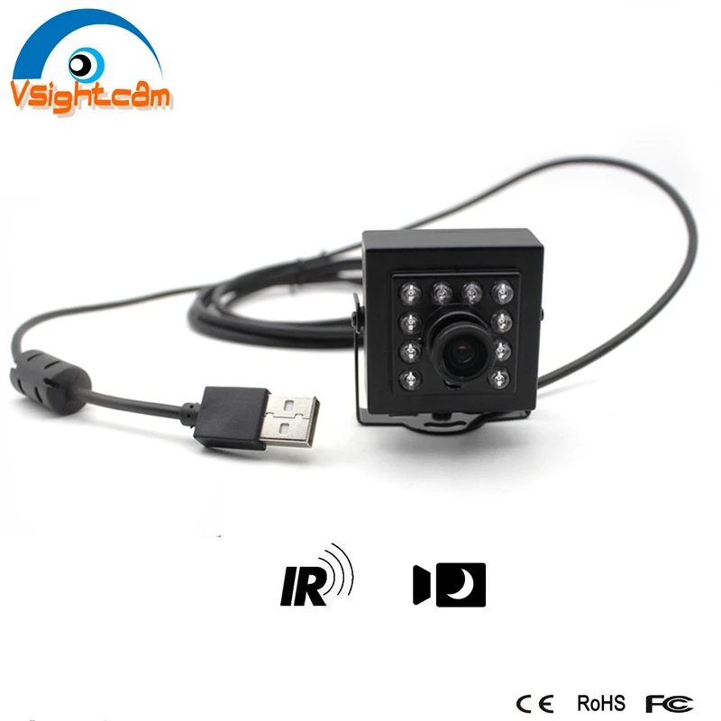 USB 2.0 720P HD WebCam Security Camera 40*40mm With IR 10Pcs 940nm Leds ...
