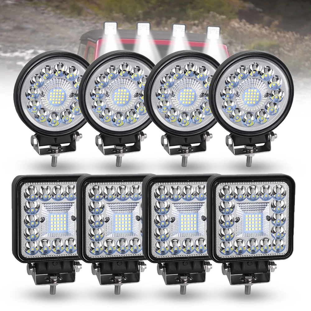 4-Inch-LED-Work-Light-Bar-Square-Round-Driving-Lamp-Offroad-SUV-ATV-UTV ...