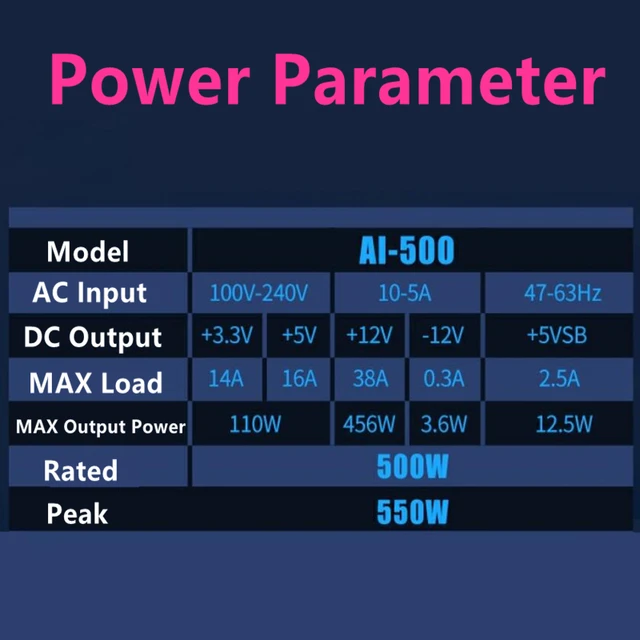 Original PSU For ApexGaming Non Modular Game Mute Power Supply Rated ...