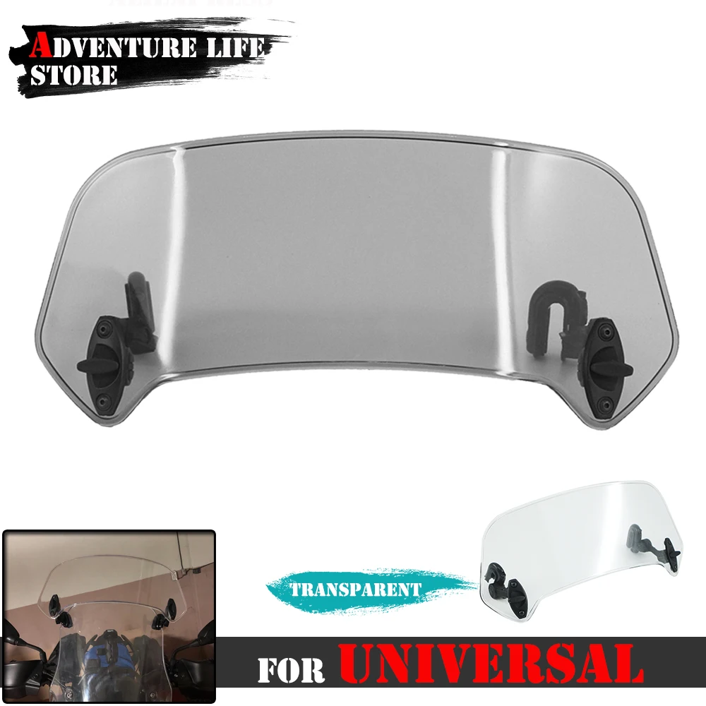 Motorcycle Adjustable Windscreen Wind Deflector Spoiler Extension ...
