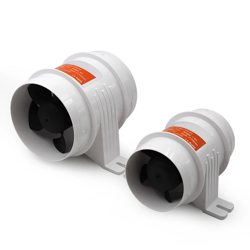 12V 24V DC straight-flow engine room fan exhaust fan 3 Inch 4 inch fan ...