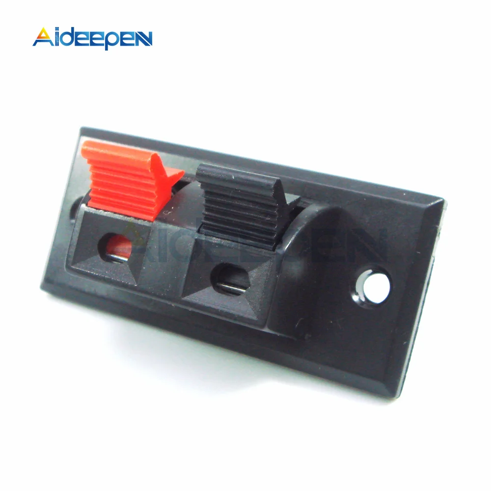 Hot-5-Pcs-2-Positions-Connector-Terminal-Push-in-Jack-Spring-Load-Audio ...