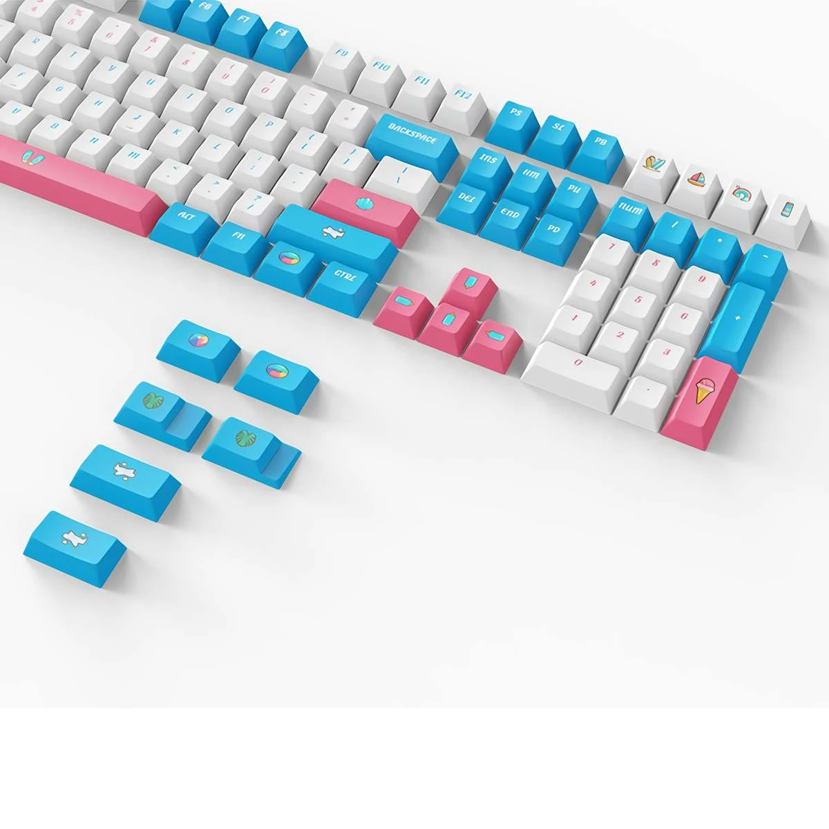Whale Theme Keycaps, Cherry Profile PBT Full Set-129 Keys Keycaps Set ...