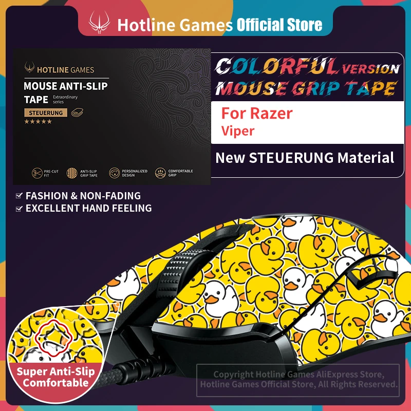 Hotline Games Colorful Mouse Grip Tape for Razer Viper, Viper 8Khz ...